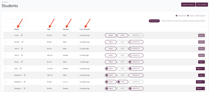 Managing student records - GL Support