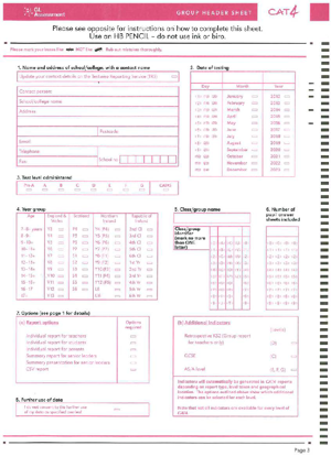 Appendix D: Group Header Sheet - GL Support