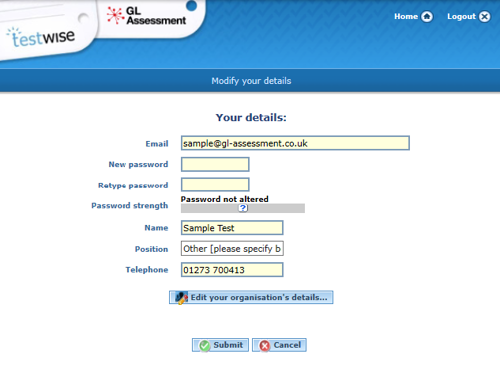 How to modify setting contact details and add a logo - GL Support